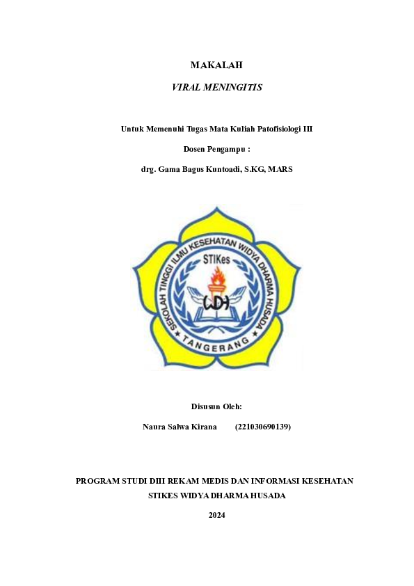 (PDF) MAKALAH VIRAL MENINGITIS