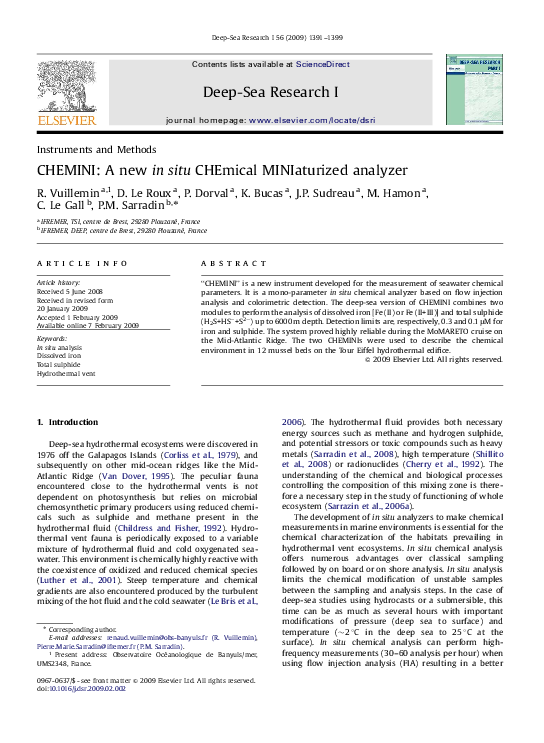 (PDF) CHEMINI: A new in situ CHEmical MINIaturized analyzer