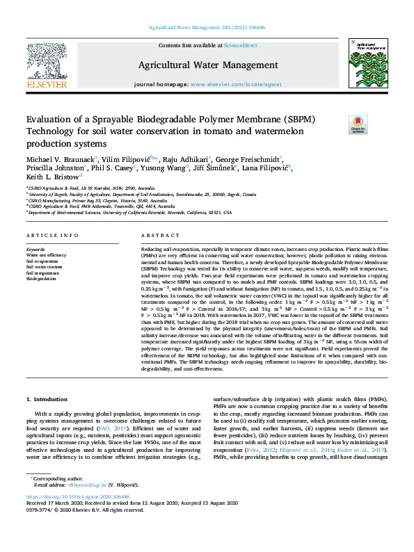 (PDF) Evaluation of a Sprayable Biodegradable Polymer Membrane (SBPM ...