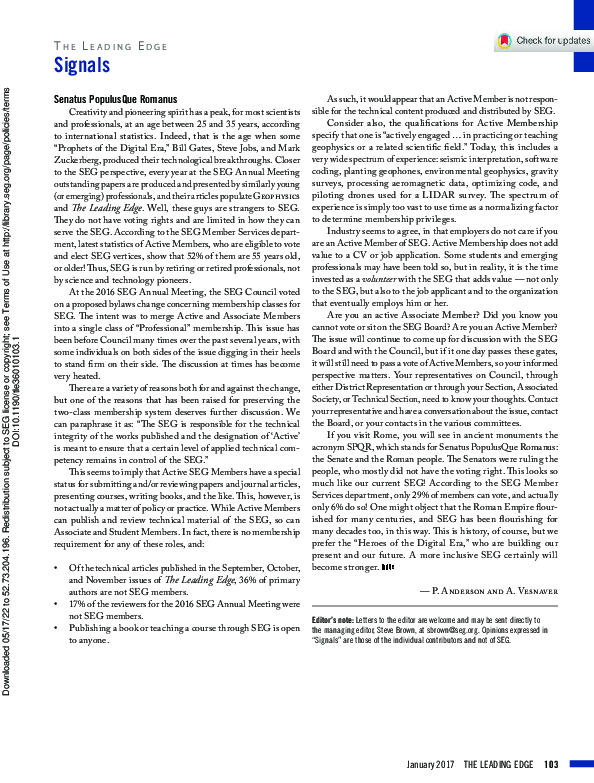 (PDF) The Leading Edge