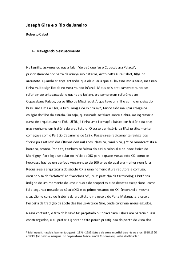 (PDF) Joseph Gire e o Rio de Janeiro