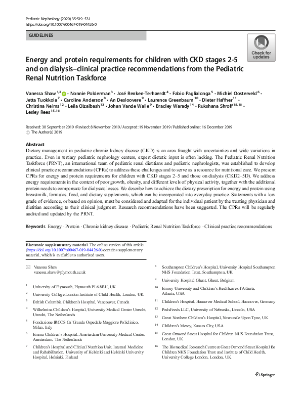 (PDF) Energy and protein requirements for children with CKD stages 2-5 ...