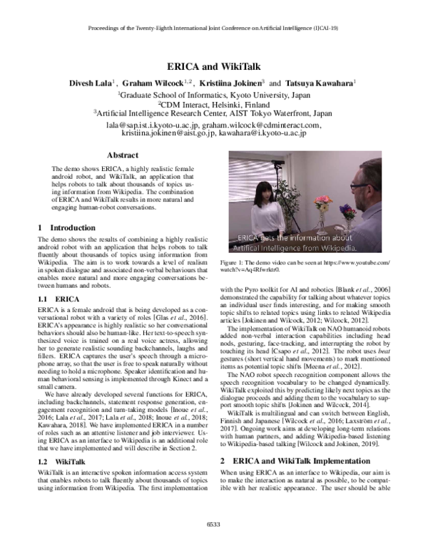 (PDF) ERICA and WikiTalk