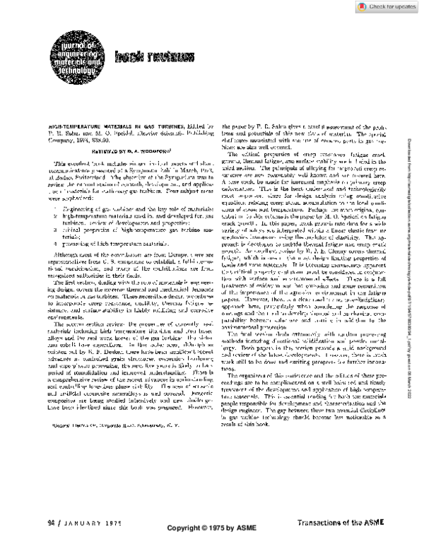 (PDF) High-Temperature Materials in Gas Turbines