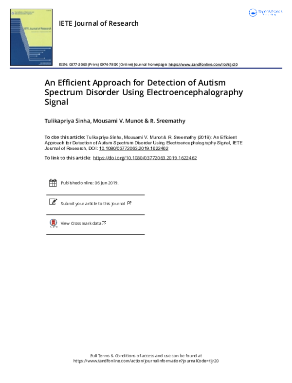 (PDF) An Efficient Approach for Detection of Autism Spectrum Disorder ...