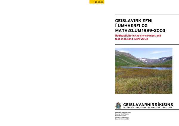 (PDF) Geislavirk efni í umhverfi og matvælum 1989-2003