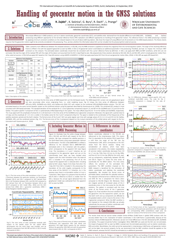 (PDF) Handling of geocenter motion in the GNSS solutions