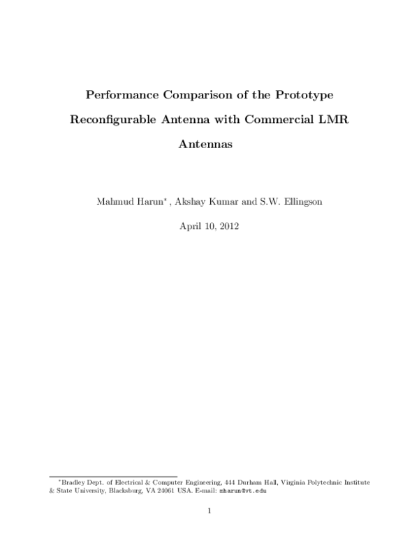 (PDF) Performance Comparison of the Prototype Reconfigurable Antenna ...