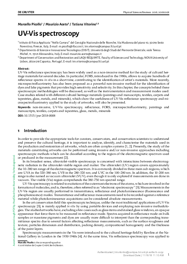 (PDF) UV-Vis spectroscopy