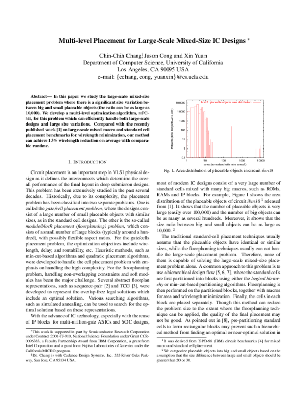 (PDF) Multi-level placement for large-scale mixed-size IC designs