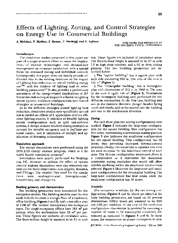 (PDF) Effects of Lighting, Zoning, and Control Strategies on Energy Use ...