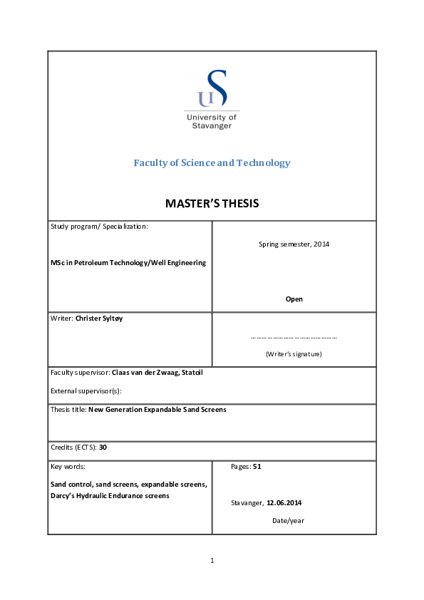 (PDF) New generation expandable sand screens