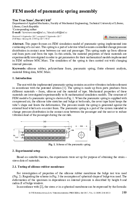 (PDF) FEM model of pneumatic spring assembly