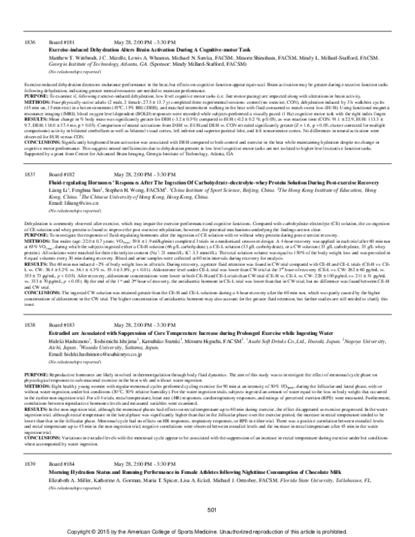 (PDF) Exercise-induced Dehydration Alters Brain Activation During A ...