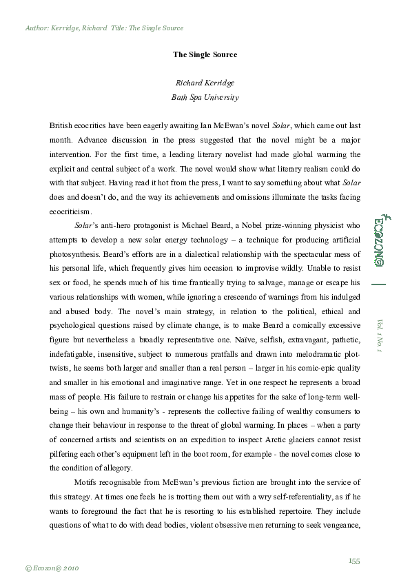 (PDF) The Single Source | Richard Kerridge - Academia.edu