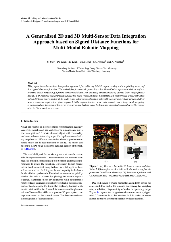 (PDF) A Generalized 2D and 3D Multi-Sensor Data Integration Approach based on Signed Distance ...