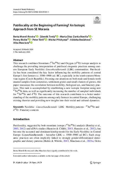(PDF) Patrilocality at the Beginning of Farming? An Isotopic Approach ...
