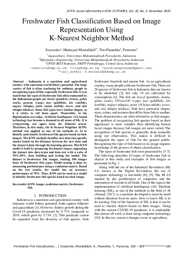 (PDF) Freshwater Fish Classification Based on Image Representation ...