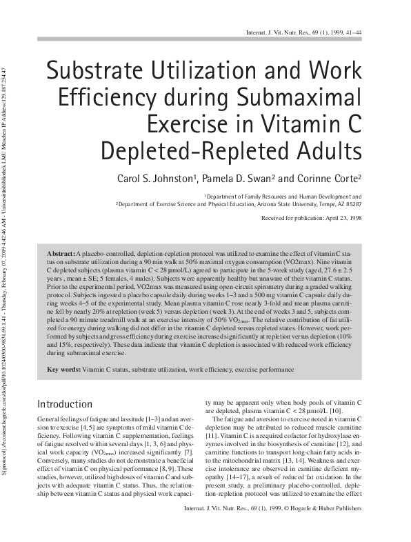 (PDF) Substrate Utilization and Work Efficiency during Submaximal ...