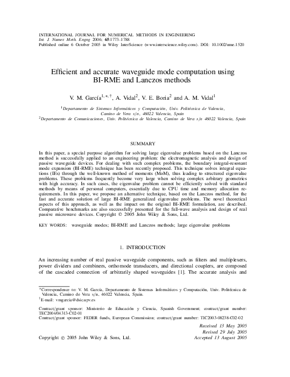 (PDF) Efficient and accurate waveguide mode computation using BI-RME ... (PDF) Efficient and accurate waveguide mode computation using BI-RME ...