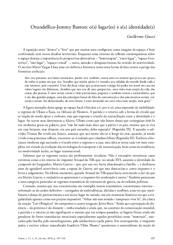 (PDF) Orundellico-Jemmy Button: o(s) lugar(es) e a(s) identidade(s ...