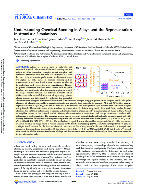 (PDF) Understanding Chemical Bonding in Alloys and the Representation ...