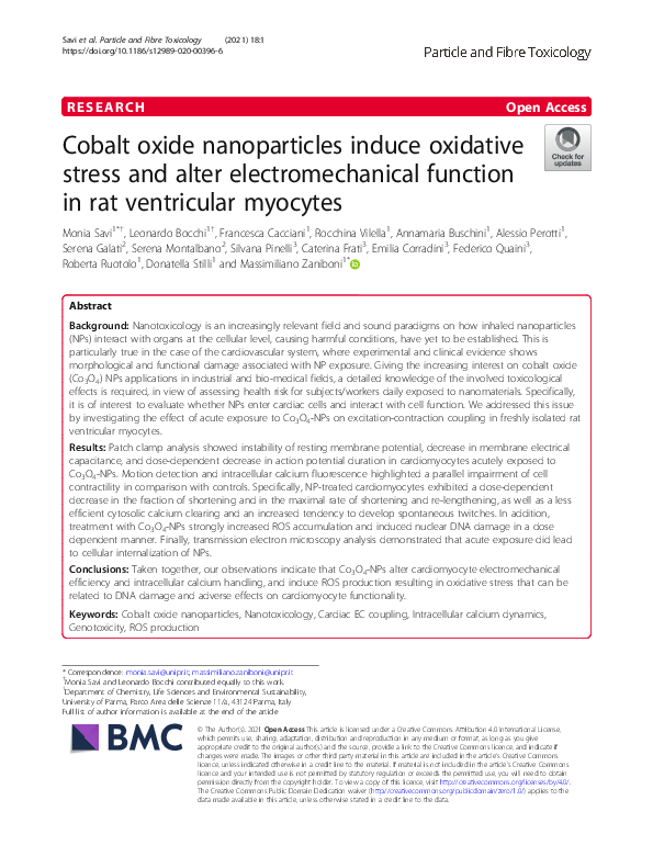 (PDF) Cobalt oxide nanoparticles induce oxidative stress and alter ...