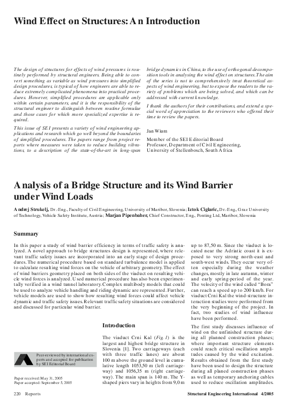 (PDF) Wind Effect on Structures: An Introduction