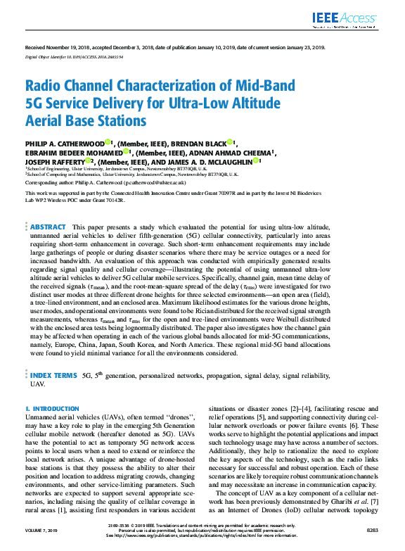 (PDF) Radio Channel Characterization of Mid-Band 5G Service Delivery ...