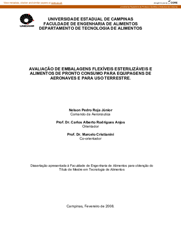 (PDF) Evaluation of retortable pouch and foods of ready consumption for ...