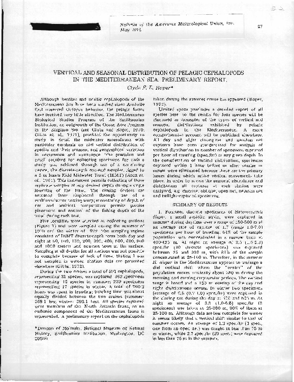 (PDF) Vertical and seasonal distribution of pelagic cephalopods in the ...