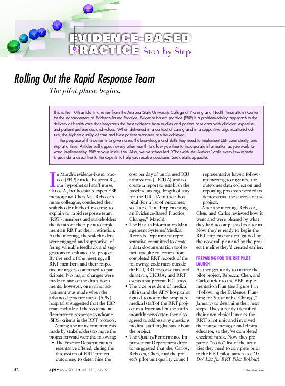 (PDF) Evidence-Based Practice, Step by Step: Rolling Out the Rapid ...