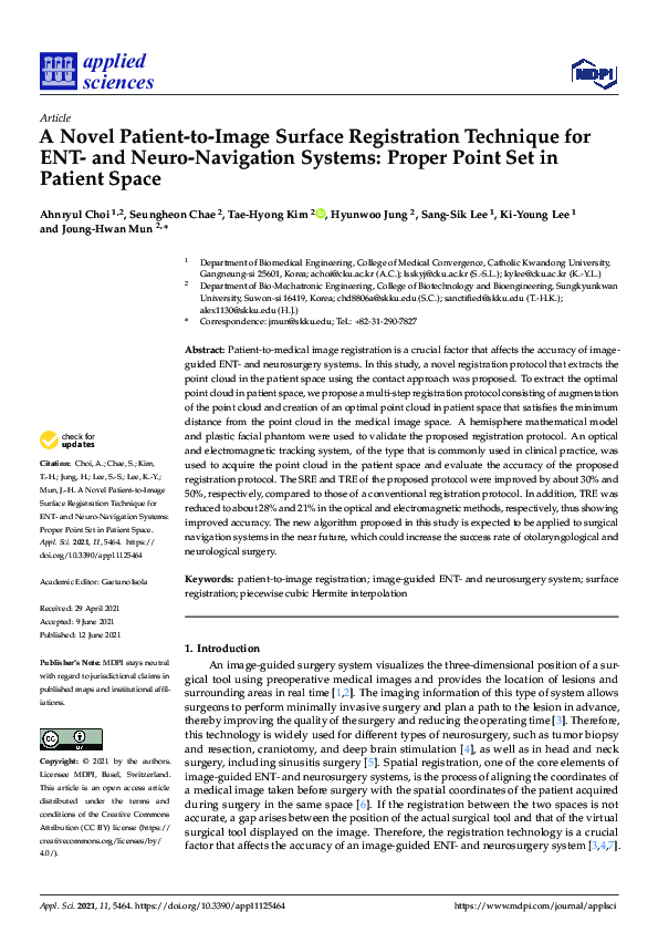 (PDF) A Novel Patient-to-Image Surface Registration Technique for ENT- and Neuro-Navigation ...