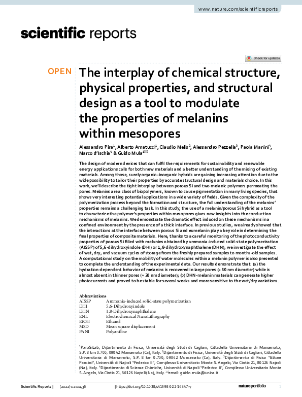 (PDF) The interplay of chemical structure, physical properties, and ...