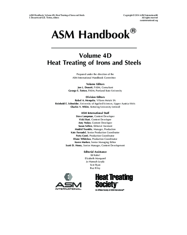 (PDF) Heat Treating of Irons and Steels