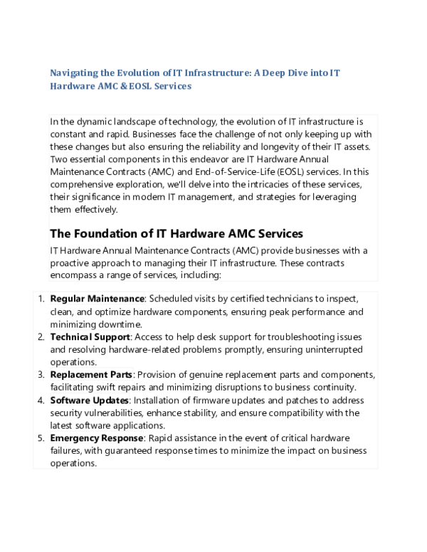 (PDF) Navigating the Evolution of IT Infrastructure: A Deep Dive into ...