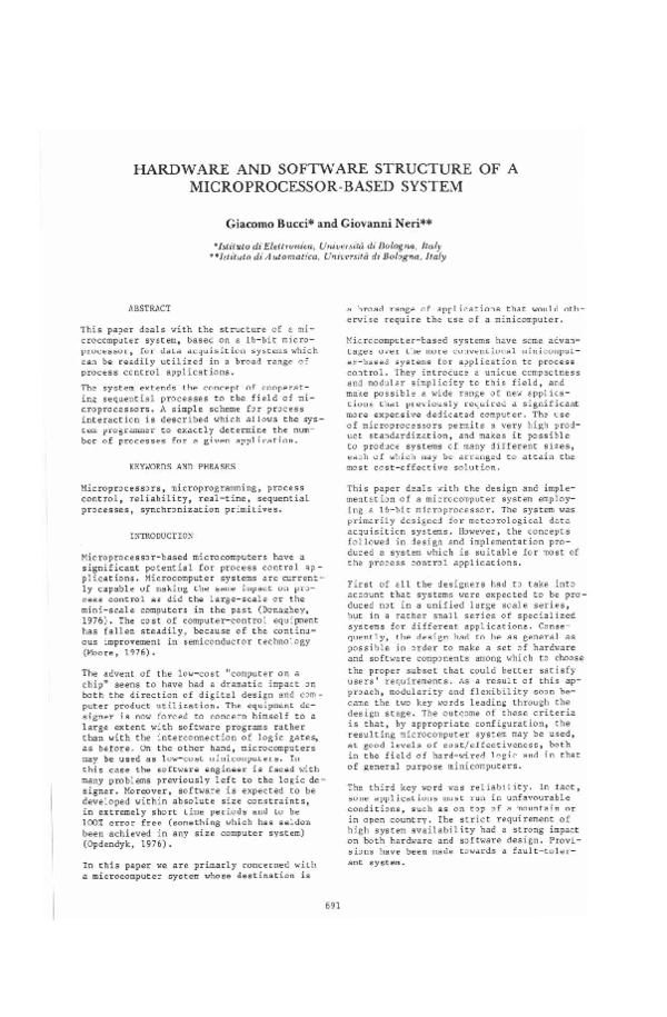 (PDF) Hardware and Software Structure of a Microprocessor-Based System