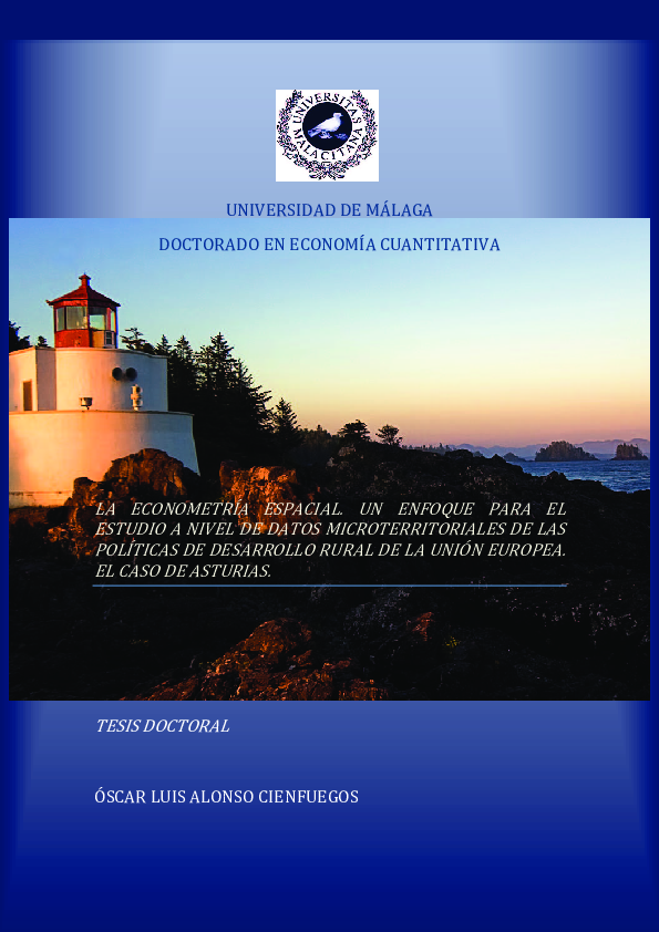 (PDF) La Econometría Espacial. Un Enfoque para el Estudio a Nivel de Datos Microterritoriales de ...