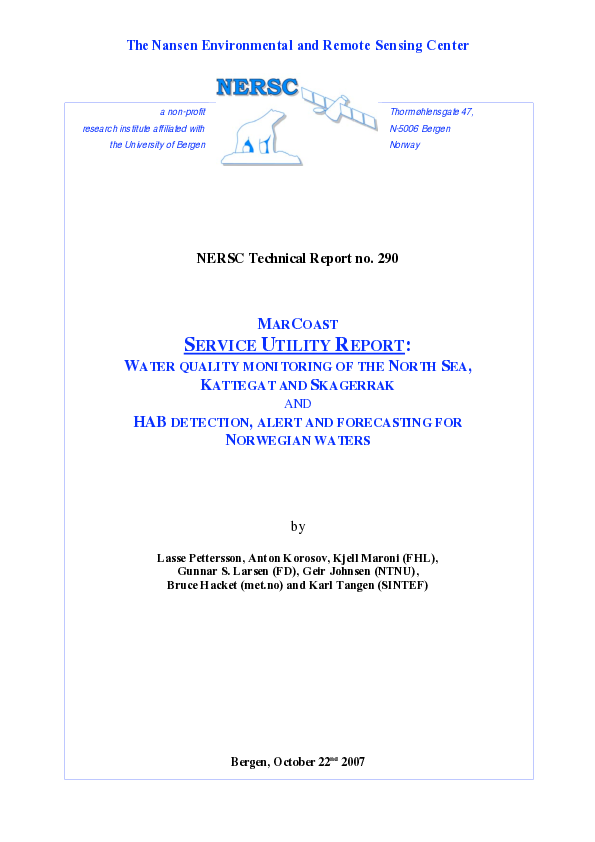 (PDF) Water quality monitoring of the North Sea, Kattegat and Skagerrak ...