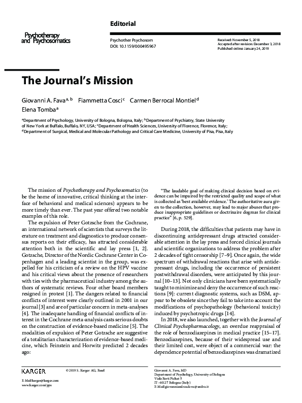 (PDF) The Journal’s Mission