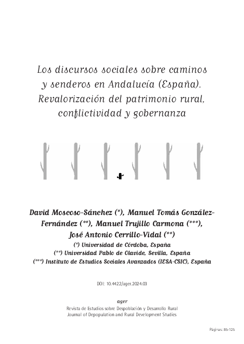 (PDF) Los discursos sociales sobre caminos y senderos en Andalucía (España). Revalorización del ...