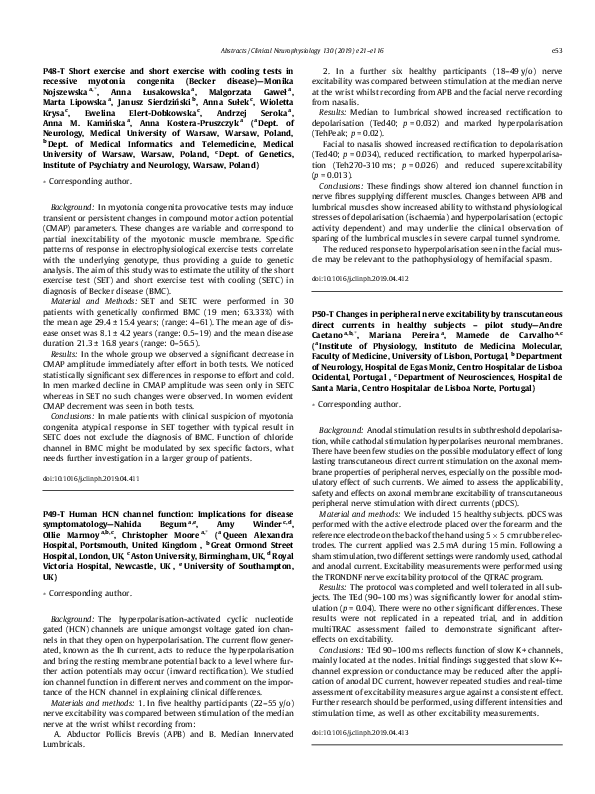 (PDF) P48-T Short exercise and short exercise with cooling tests in ...