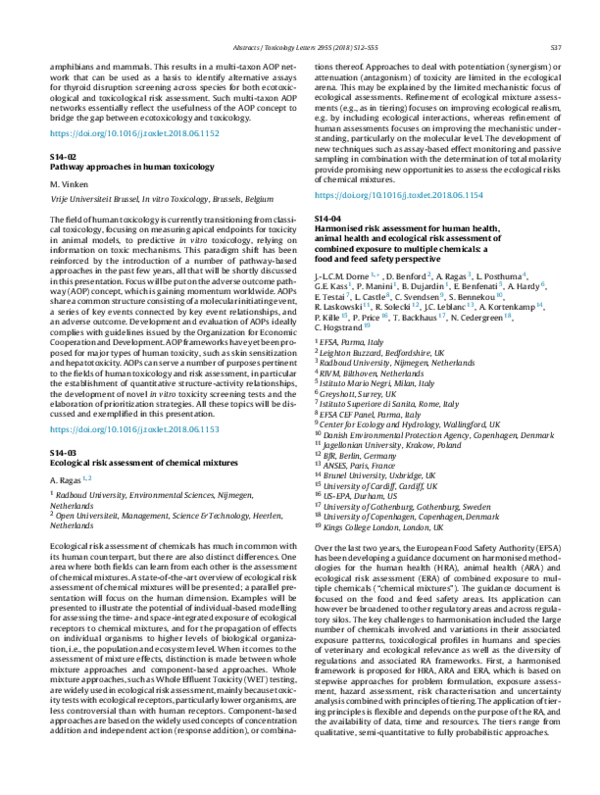 (PDF) Harmonised risk assessment for human health, animal health and ...