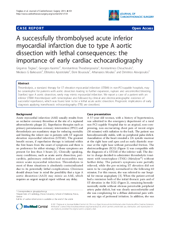 (PDF) A successfully thrombolysed acute inferior myocardial infarction ...
