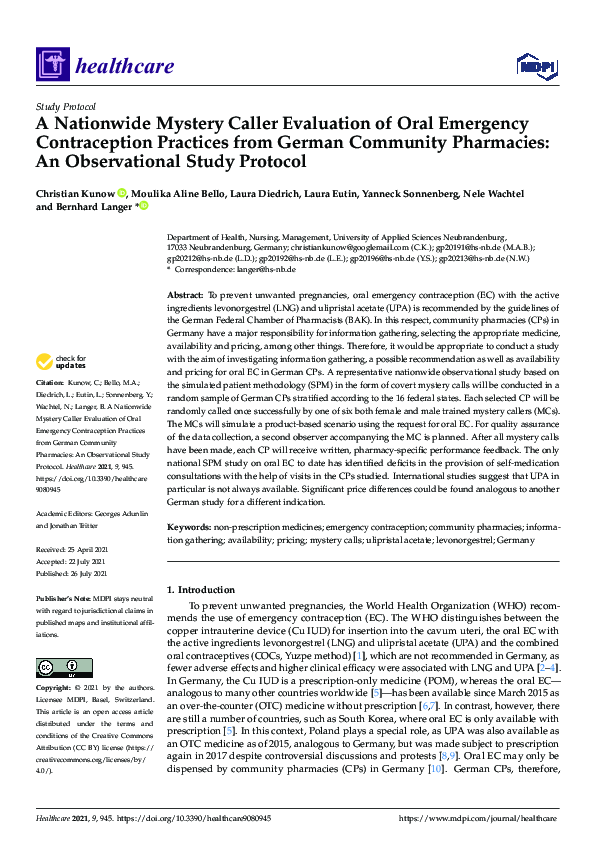 (PDF) A Nationwide Mystery Caller Evaluation of Oral Emergency ...