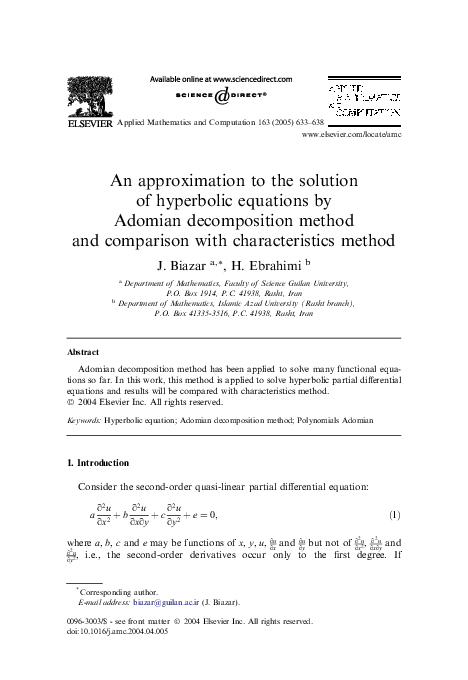 (PDF) An approximation to the solution of hyperbolic equations by ...