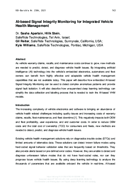 (PDF) AI-based Signal Integrity Monitoring for Integrated Vehicle ...