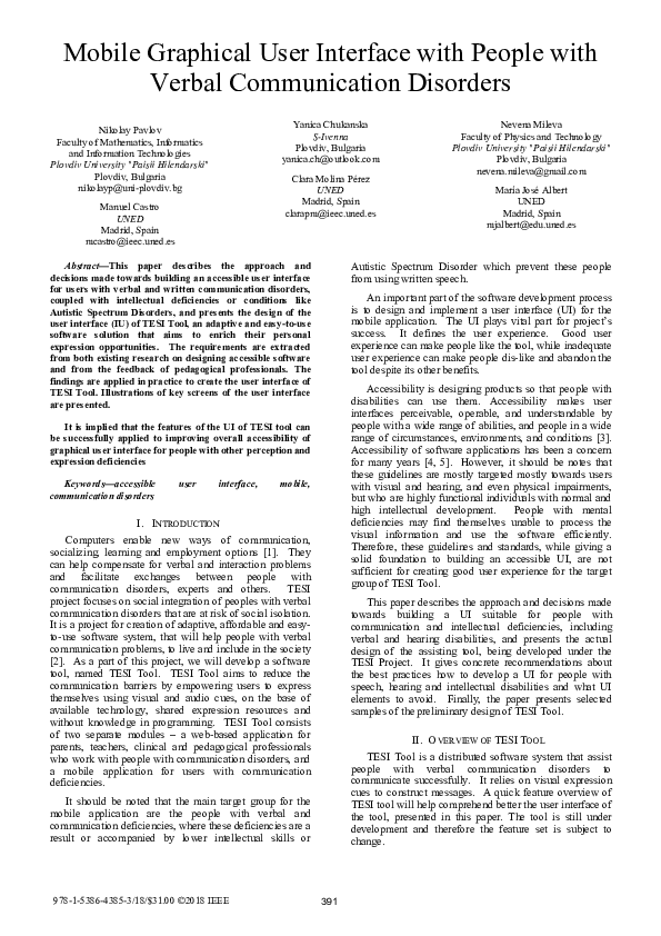 (PDF) Mobile Graphical User Interface with People with Verbal ...