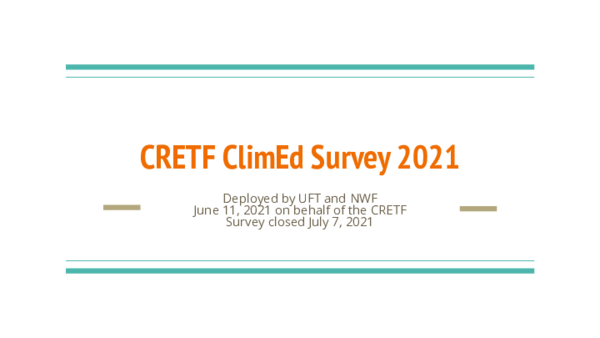 (PDF) Climate & Resilience Education Task Force - 2021 ClimEd Survey Data