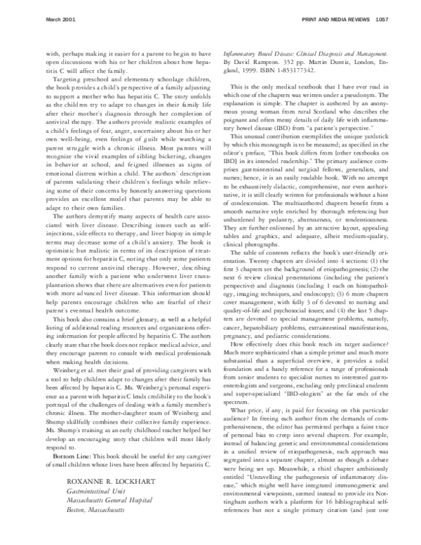 (PDF) Inflammatory bowel disease: Clinical diagnosis and management ...